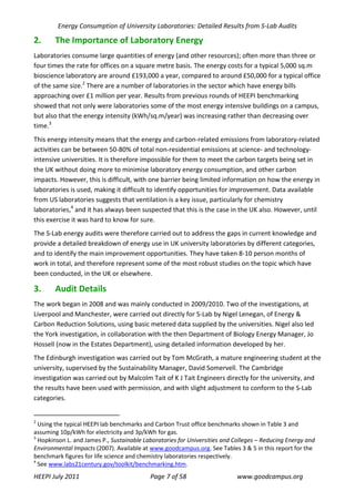 S-Lab Energy Audits of HE Labs final v15 4 7 11 | PDF
