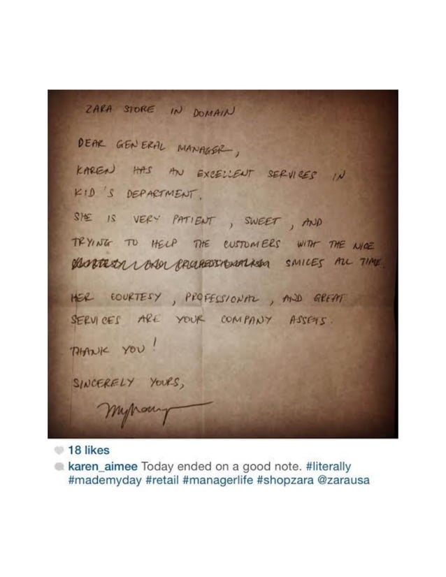 Zara Customer Letter | PDF