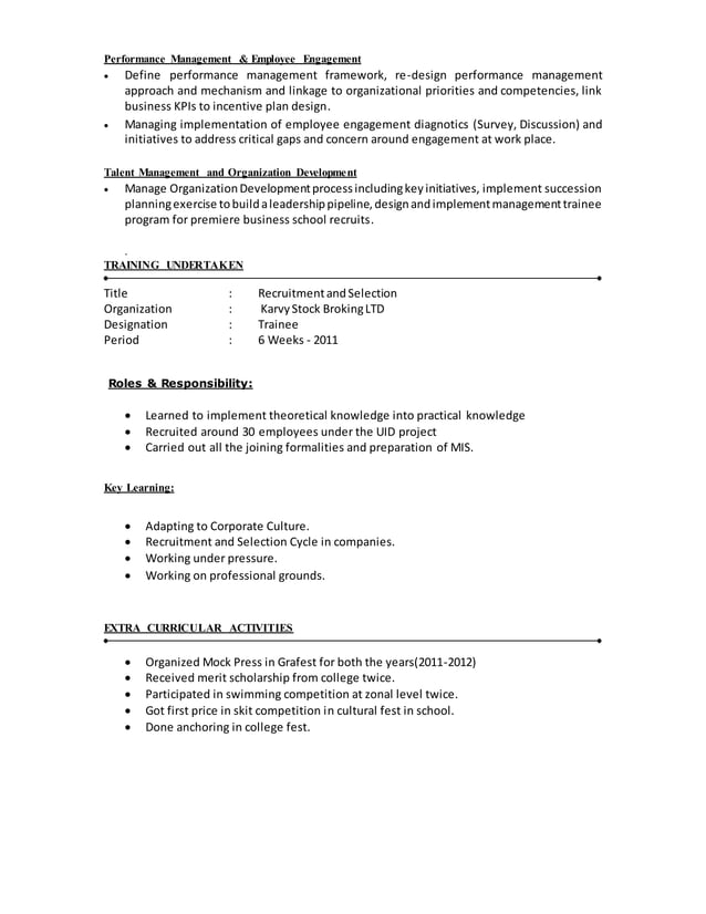 Resume_Sneha Bhatia | DOCX | Human Resources | Business
