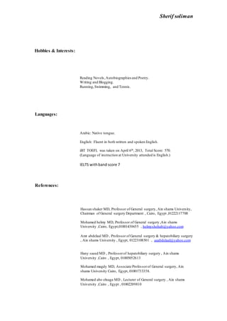 Sherif Soliman C.V | PDF