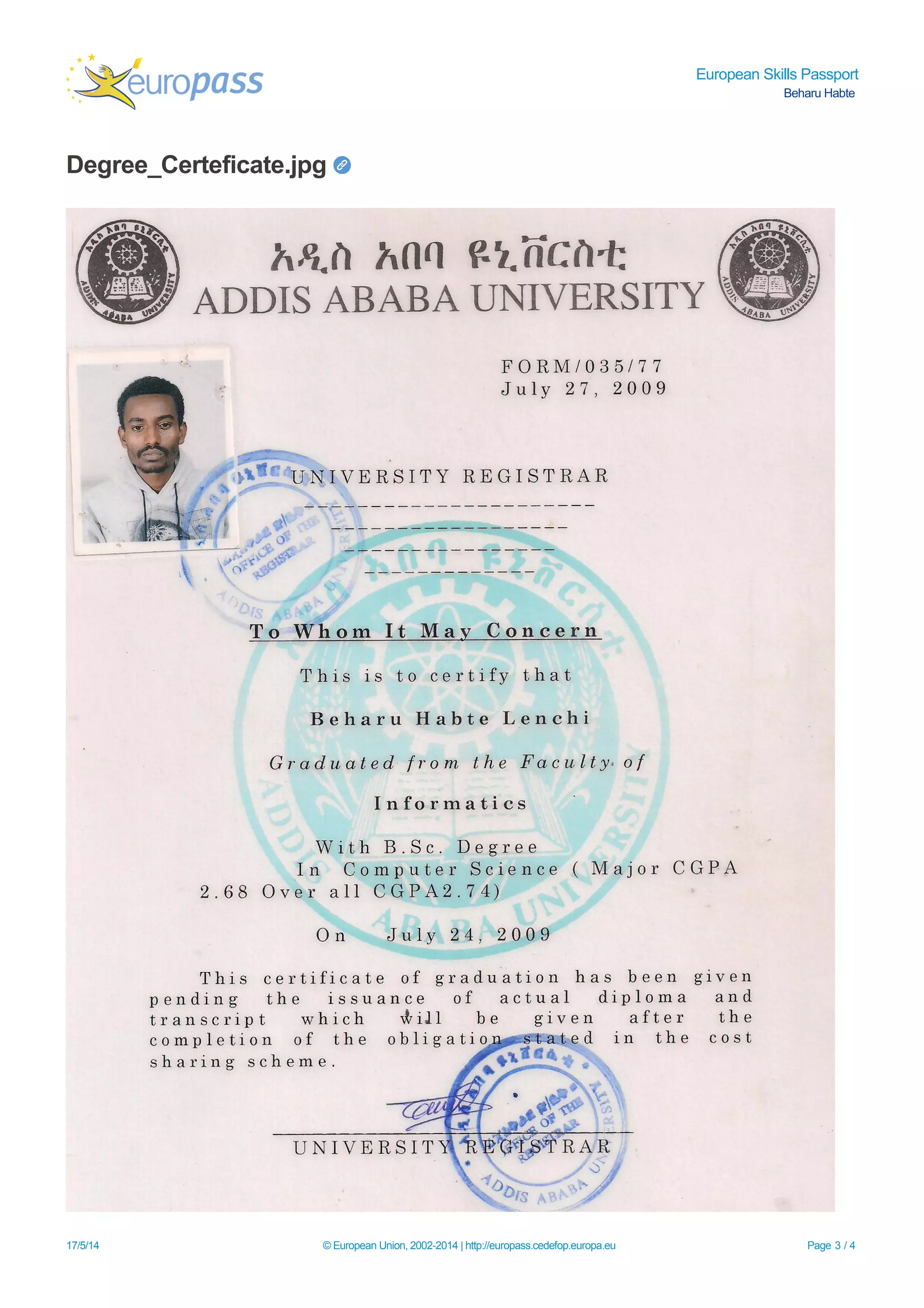 Europass-CV-New | PDF