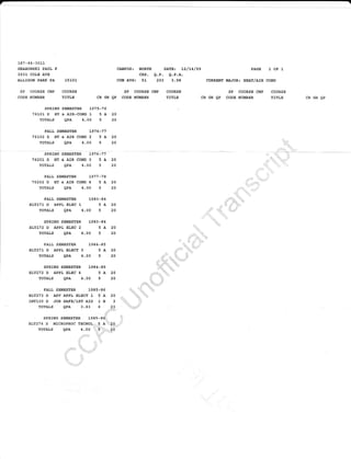 CCAC Transcript | PDF