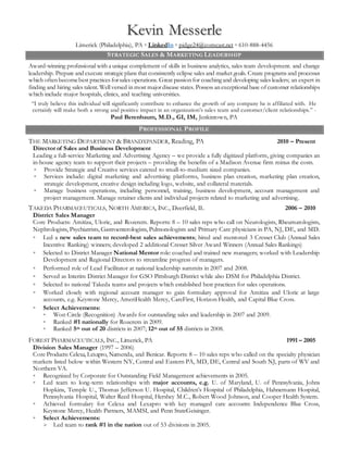 Messerle Kevin Resume 2016 | DOCX | Sales | Business