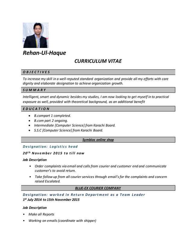 updated Rehan ul Haque[1].c.v (2) | DOCX