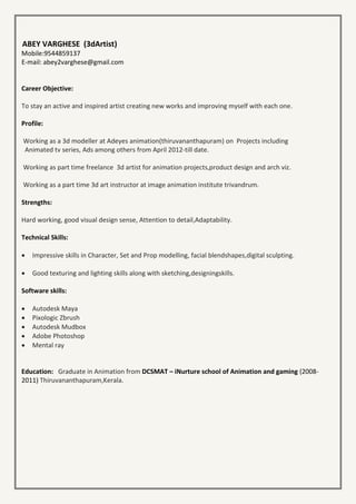 Resume | PDF | Graphics Software | Computer Software and Applications