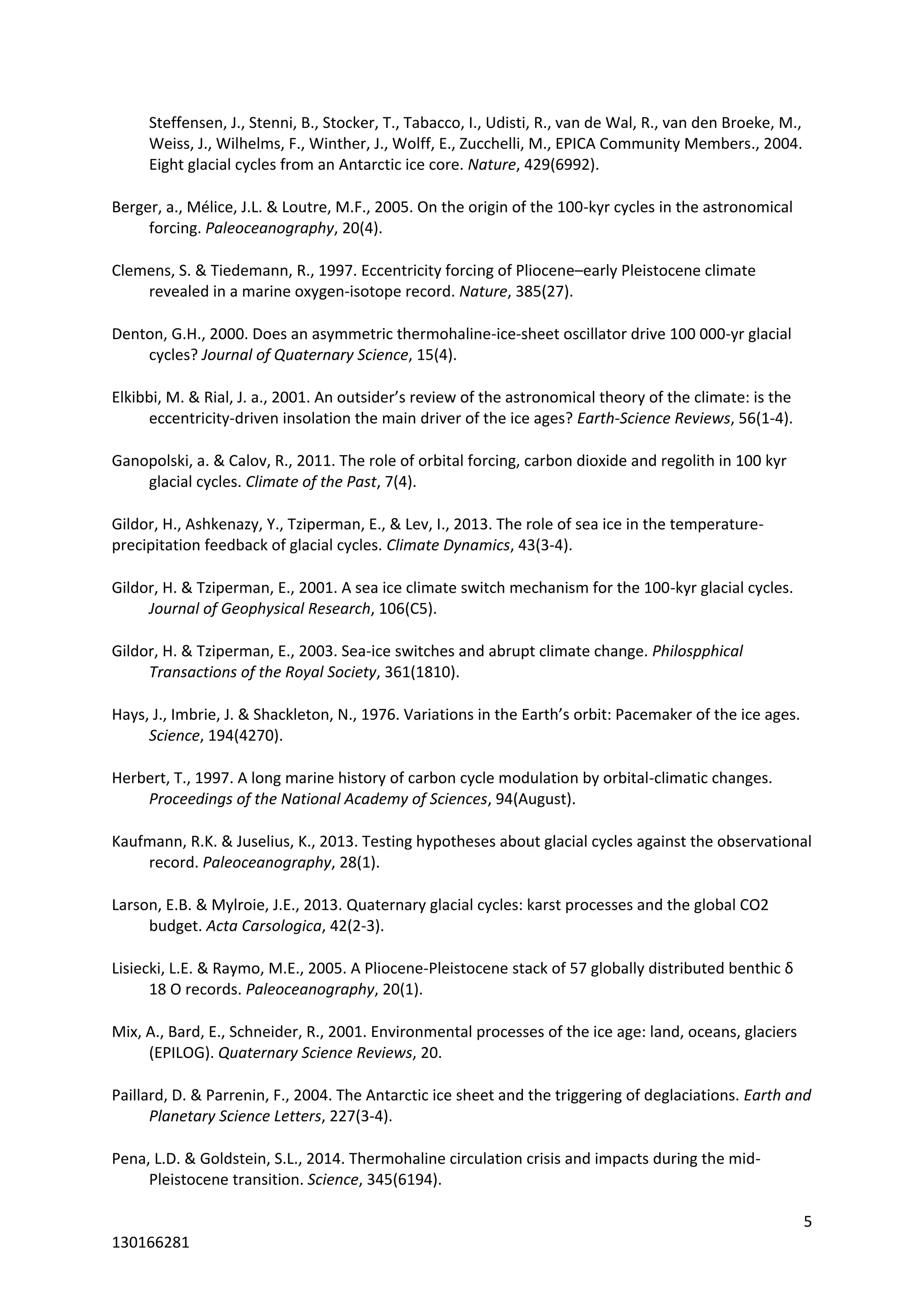 Quaternary cycles | PDF