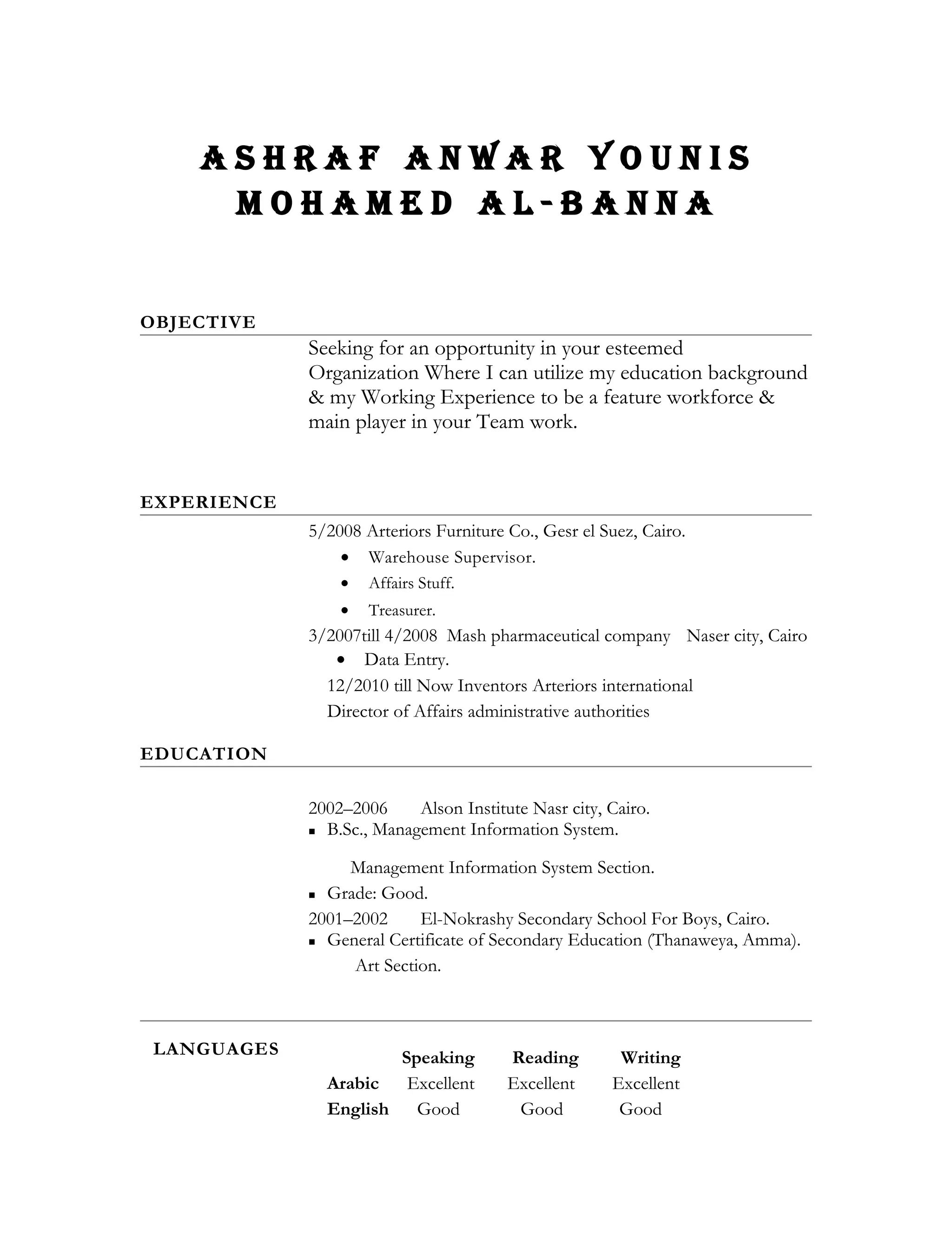 ashraf cv | DOC