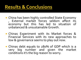 Analyzing the Chinese Stock Market Crash of 2015 | PPTX
