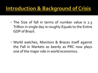 Analyzing the Chinese Stock Market Crash of 2015 | PPTX