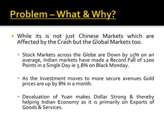 Analyzing the Chinese Stock Market Crash of 2015 | PPTX