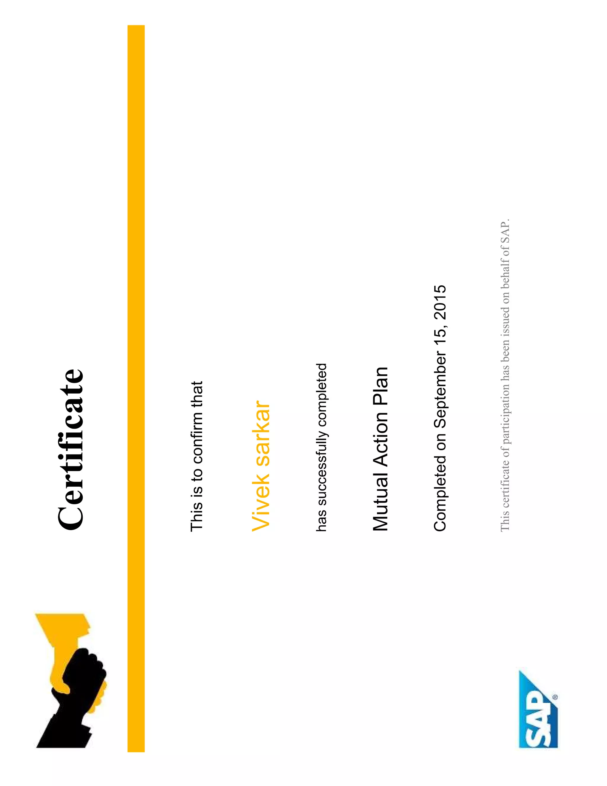 Cert- Mutual Action Plan | PDF