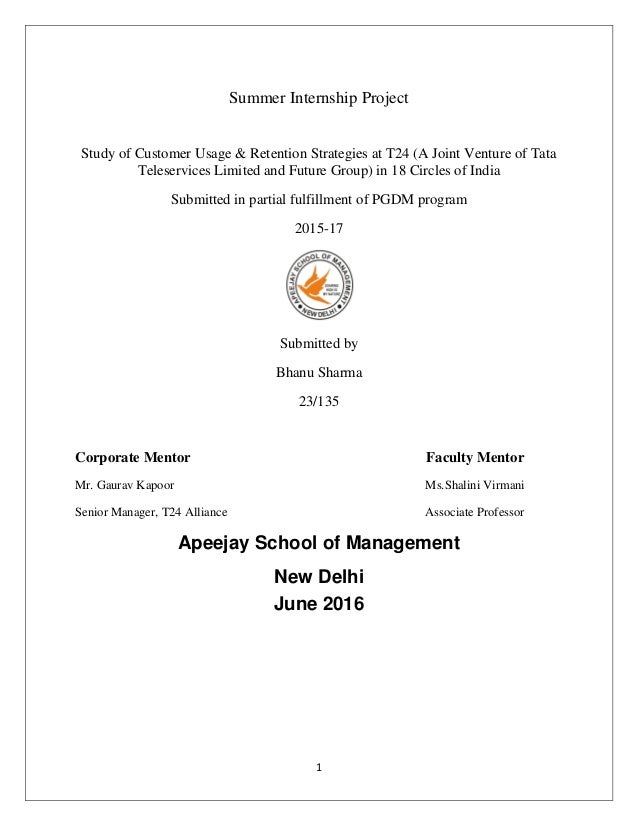 Summer Internship Report_Bhanu_Sharma