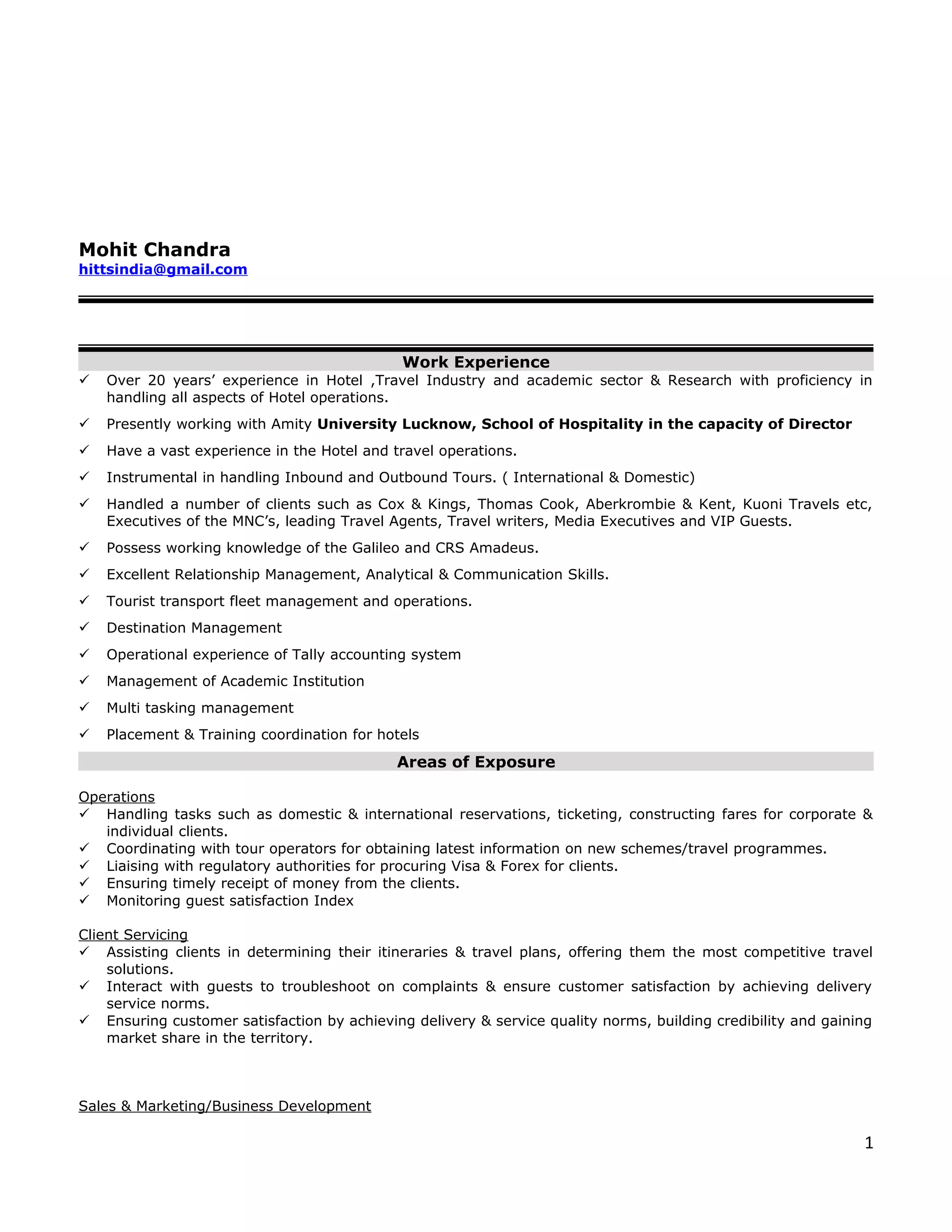 CVMohit chandra Aug'15 | PDF