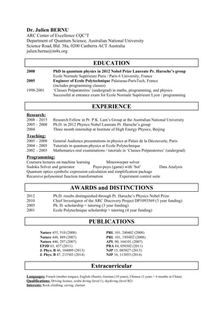 CV Julien BERNU | DOC