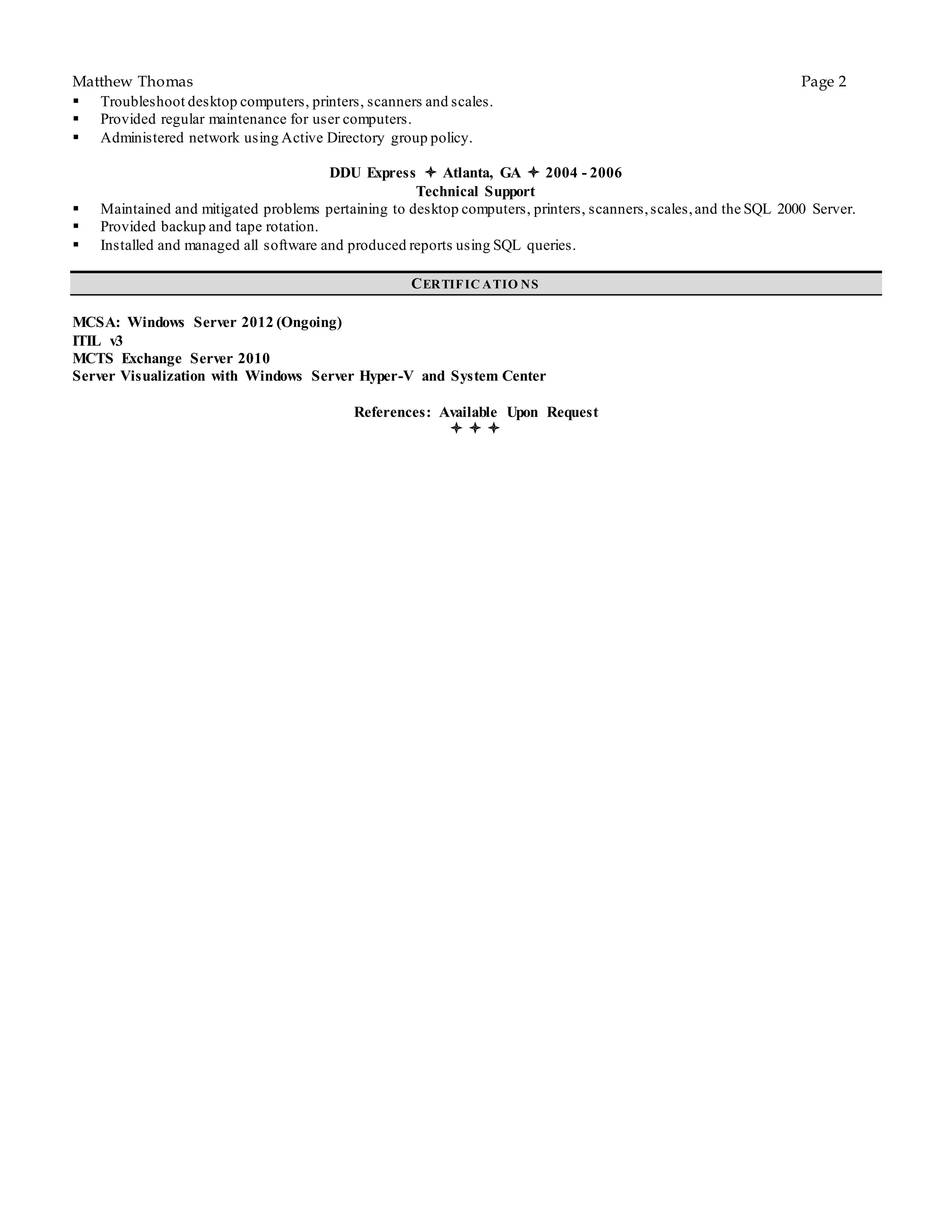 Matthew_Thomas_Resume 2016 | PDF