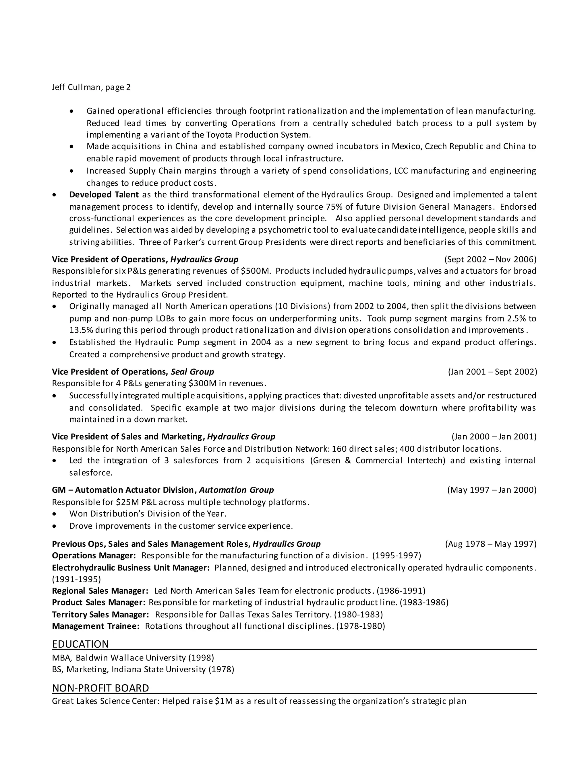 Jeff Cullman Board Resume 3-22-2016 | DOCX