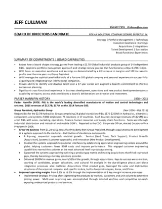 Jeff Cullman Board Resume 3-22-2016 | DOCX