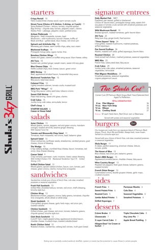 Shulas-New-Menu | PDF