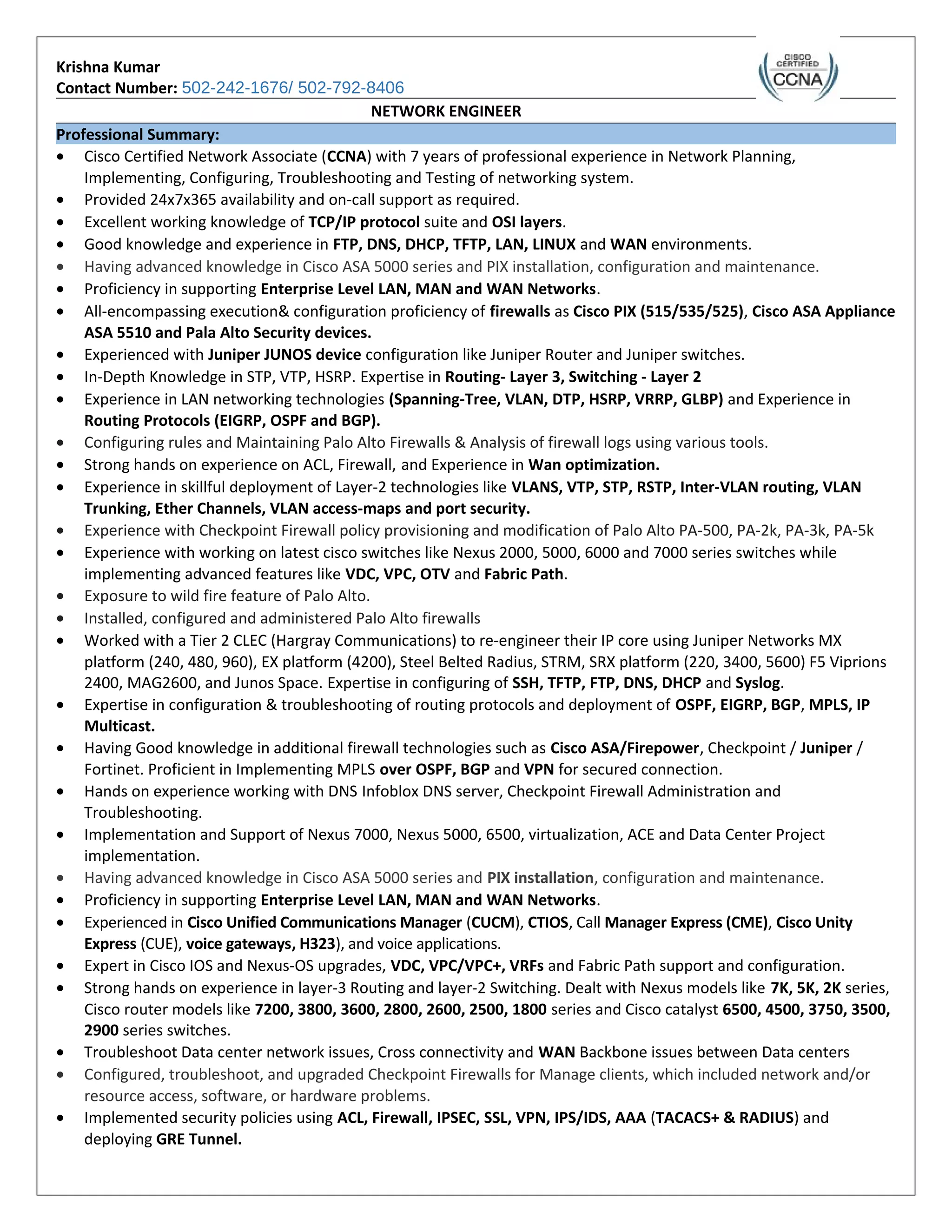 Krishna kumar-NETWORK ENGINEER | DOC