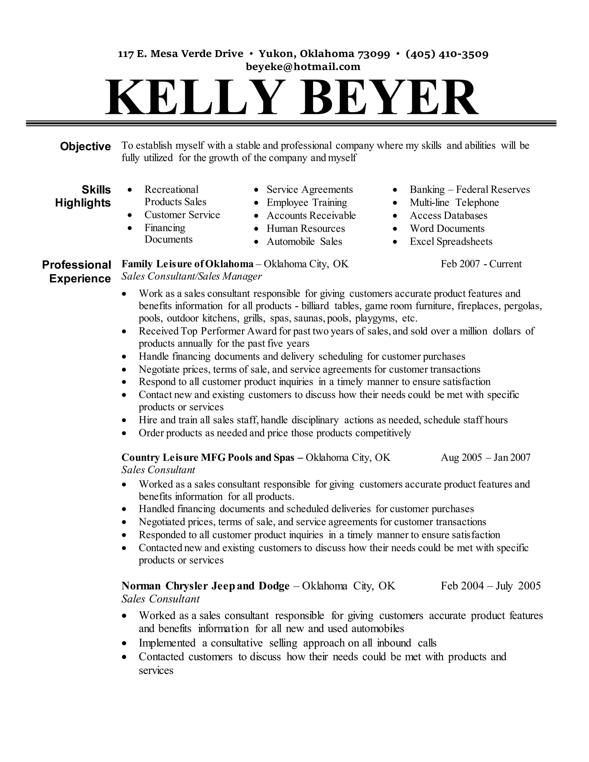 Kelly Beyer Resume | PDF
