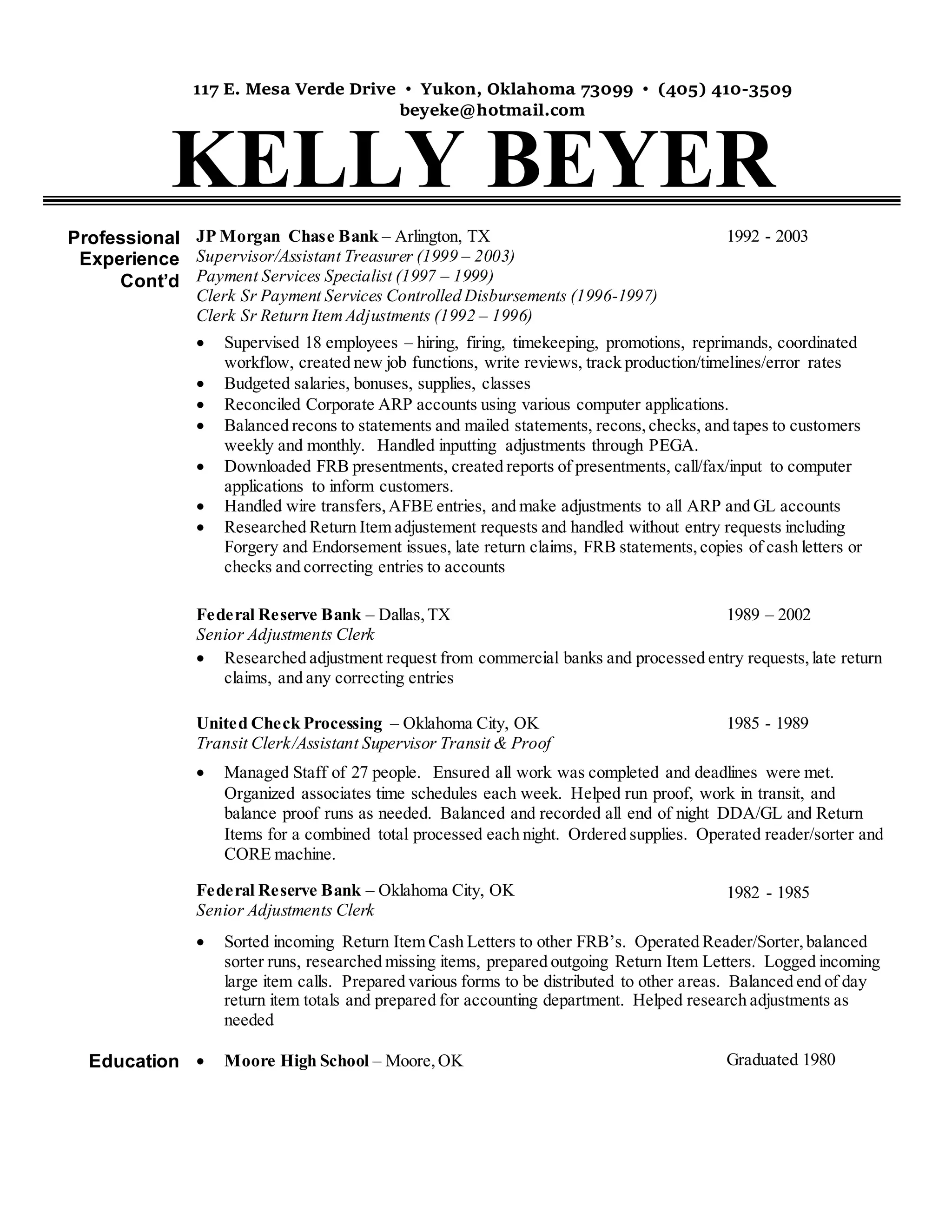 Kelly Beyer Resume | PDF