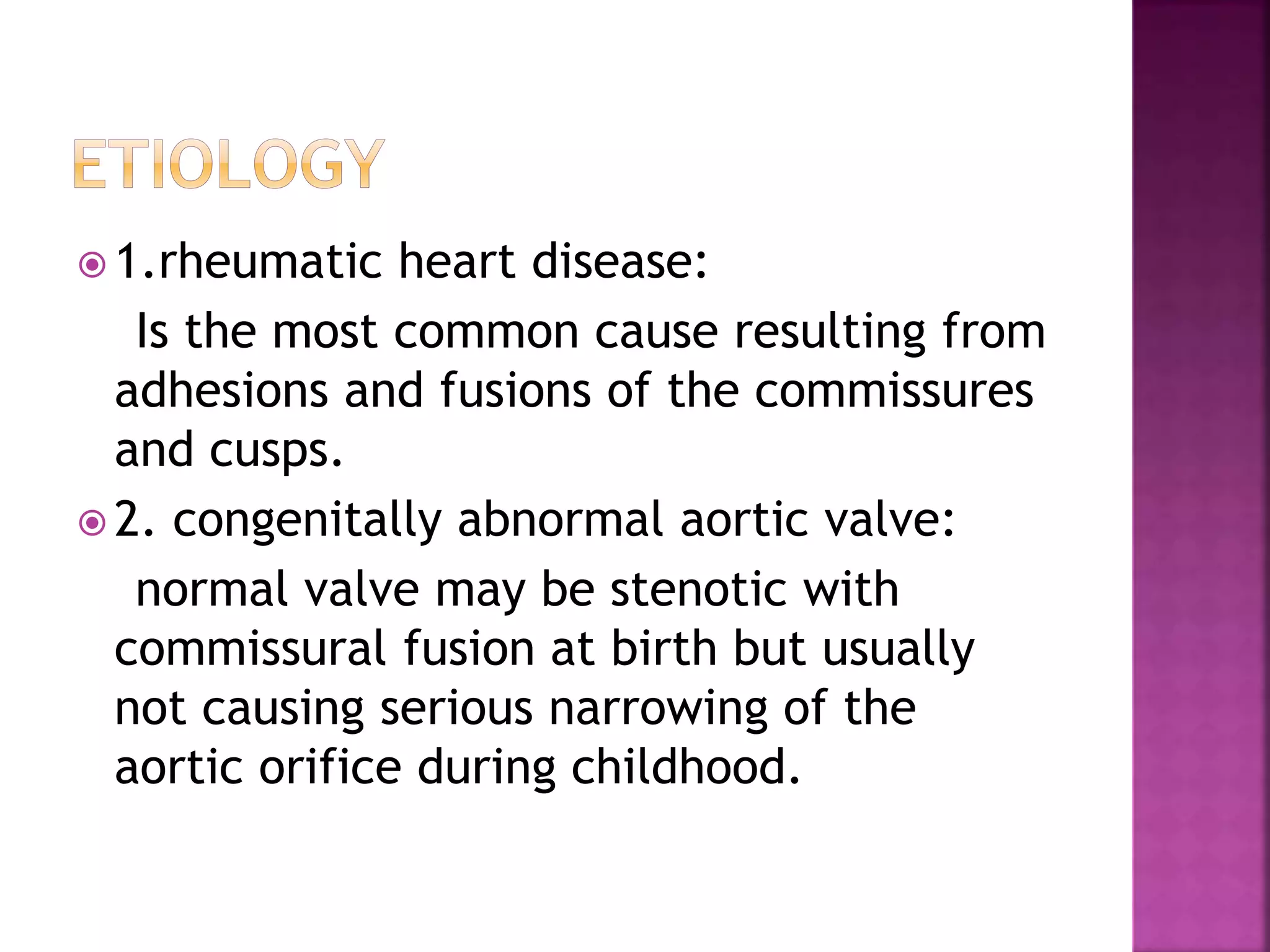 Aortic stenosis | PPTX