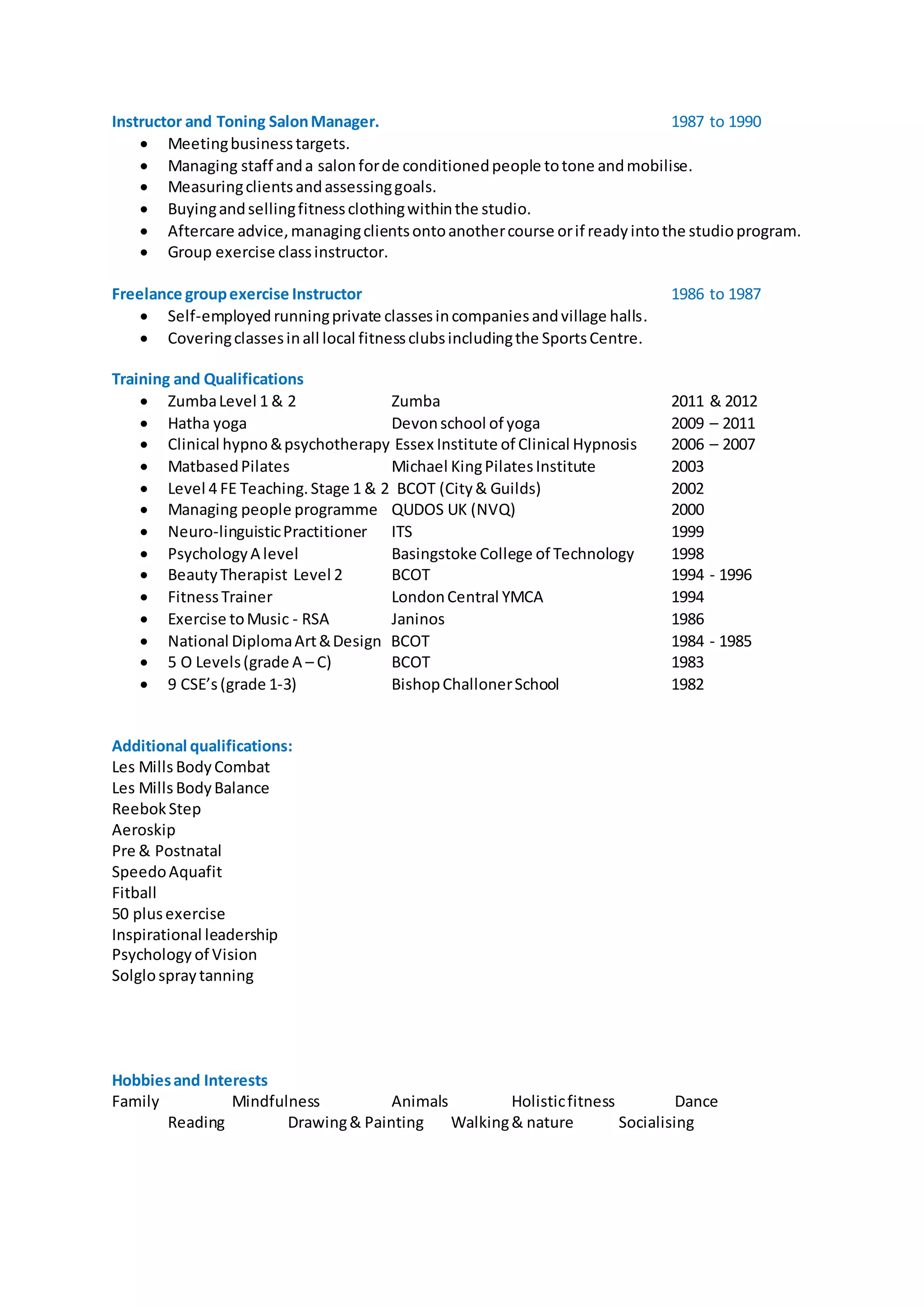 Kim Albinson cv 2 (Autosaved) | PDF