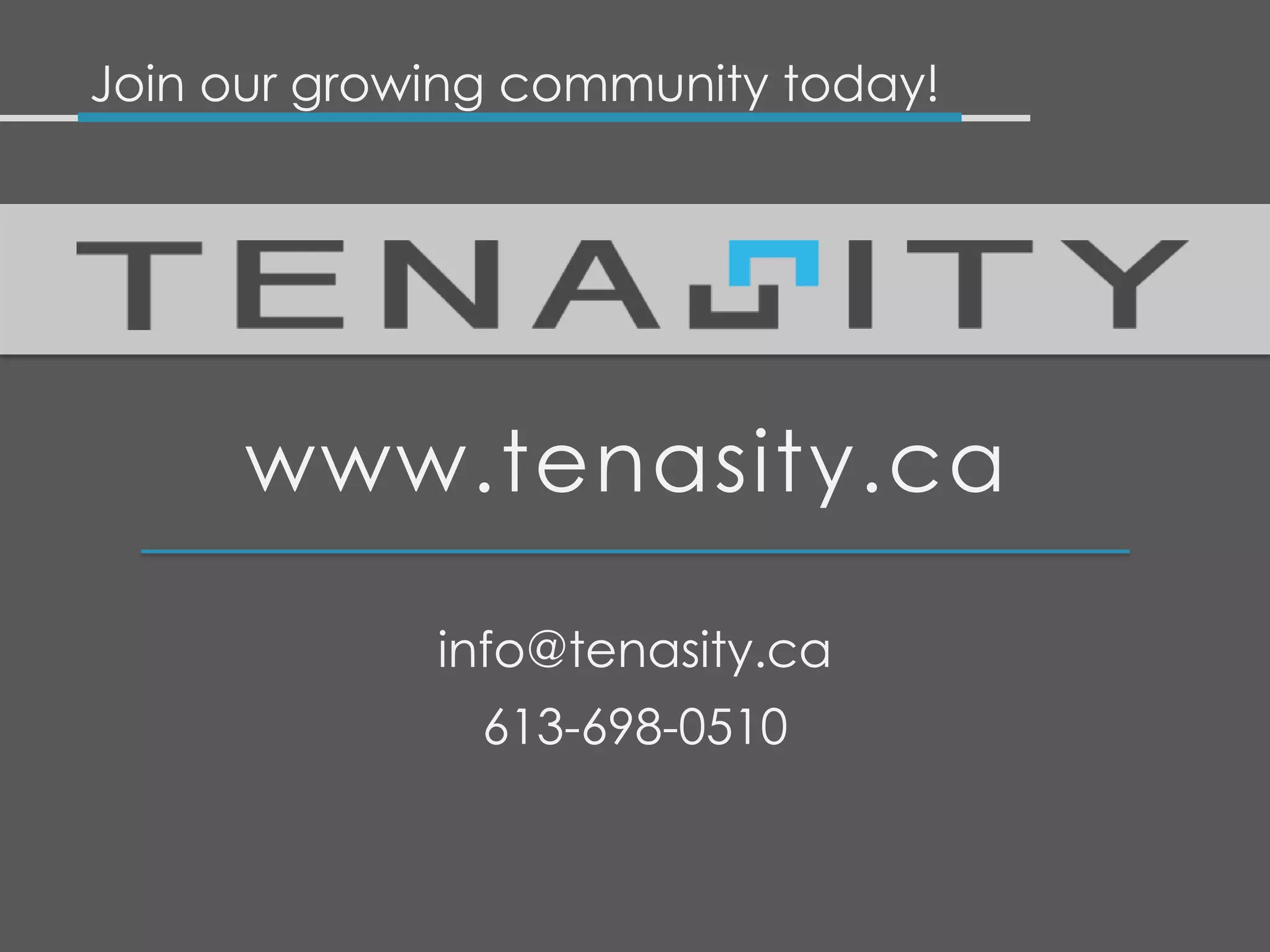 Tenasity Company Presentation | PPTX