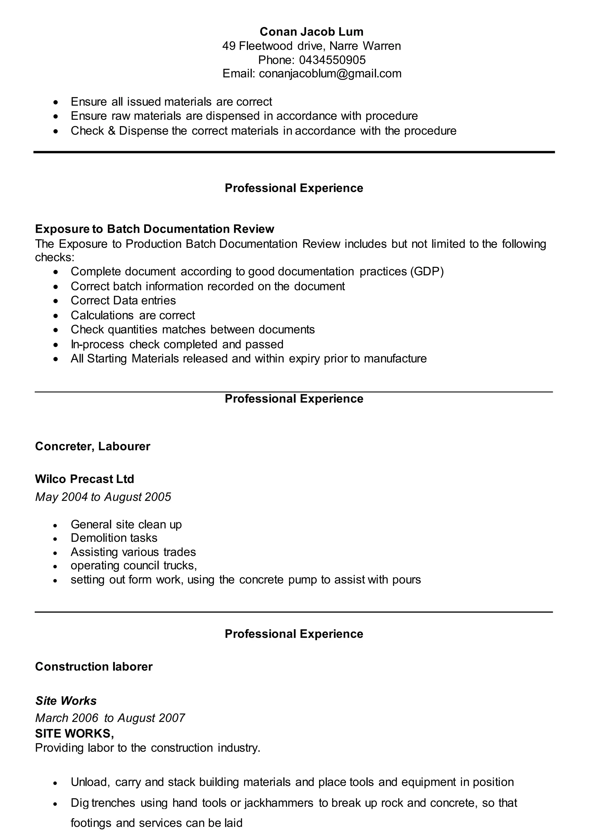 Conan Lum- Resume 2015 | DOCX