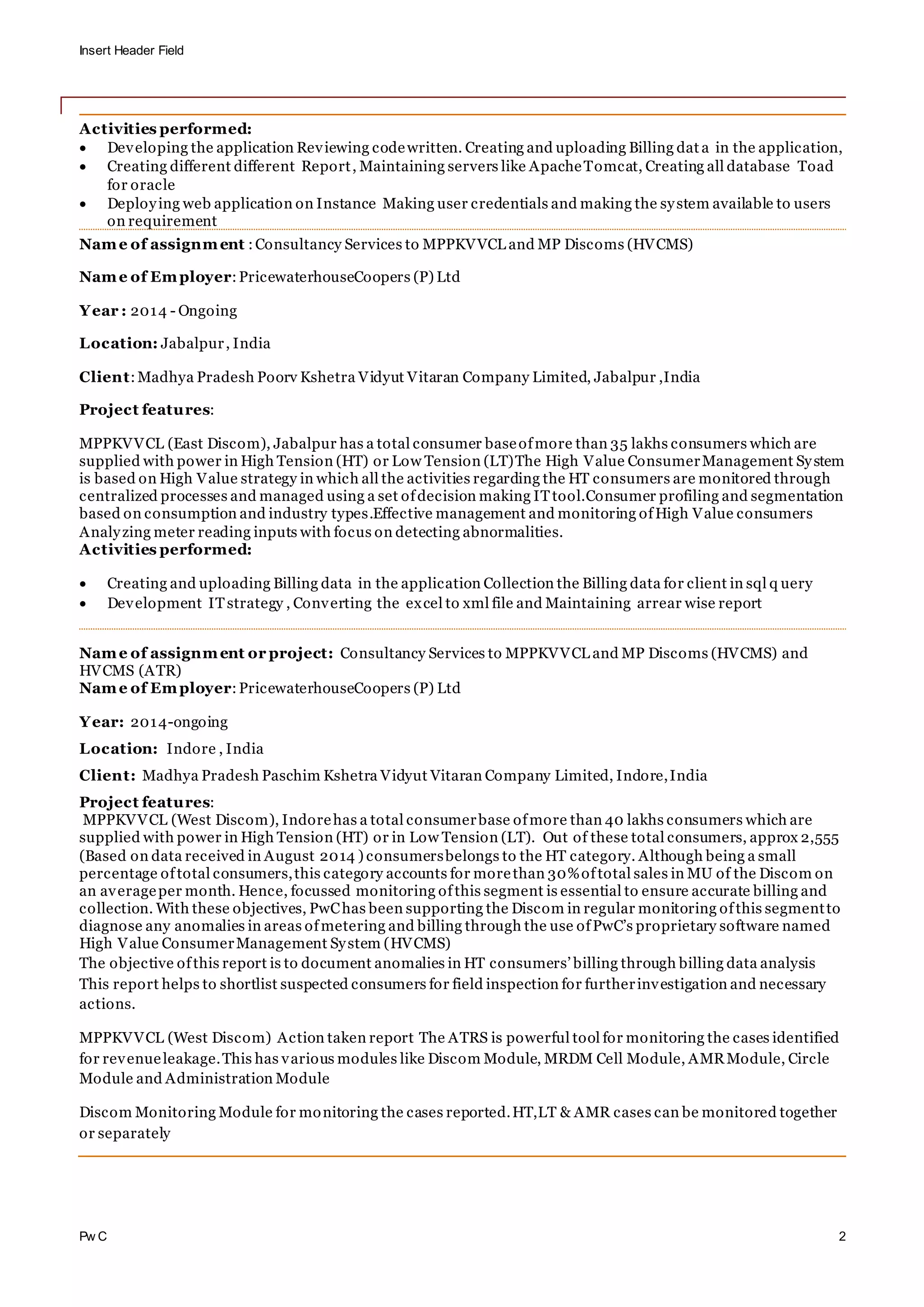 Rajendra Resume World Bank format 1 | DOCX