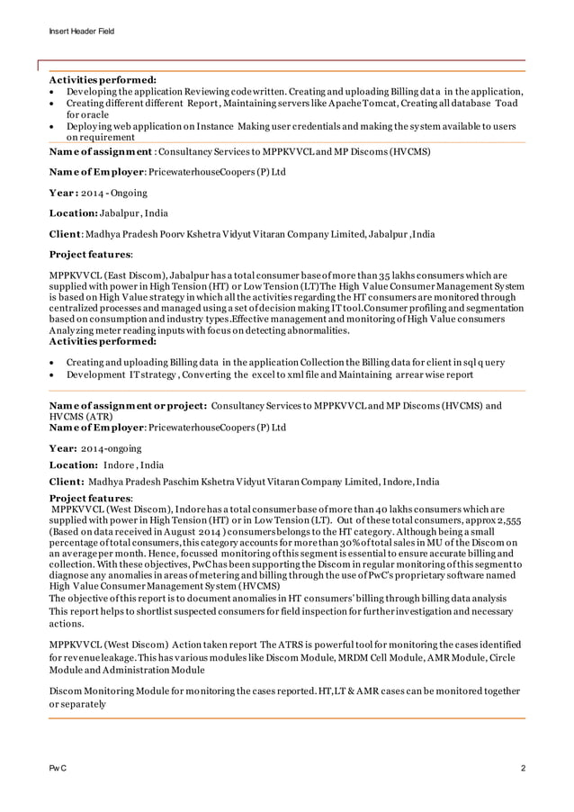 Rajendra Resume World Bank format 1 | PDF