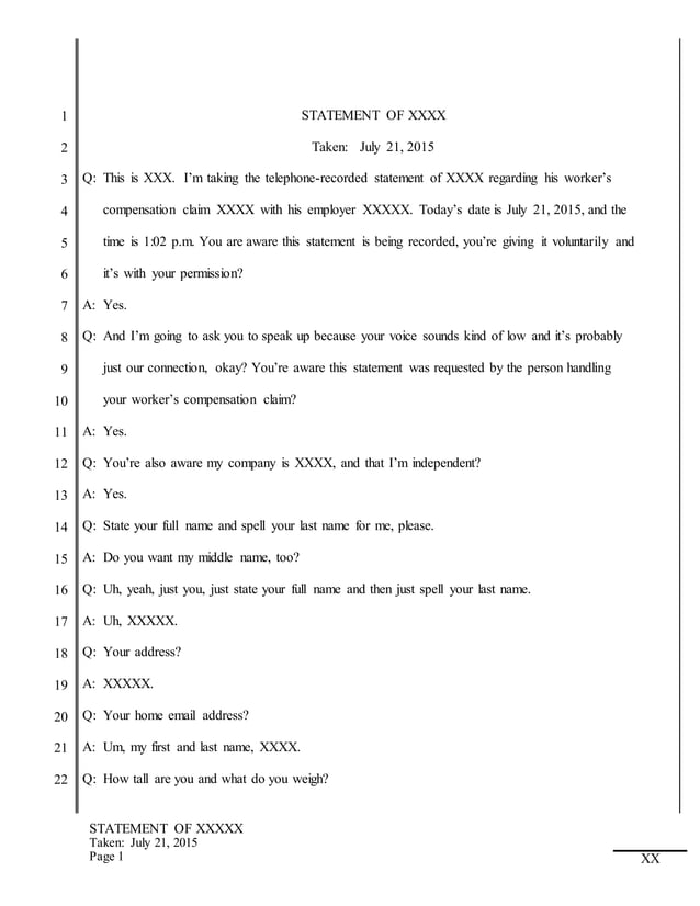 Statement sample | DOCX