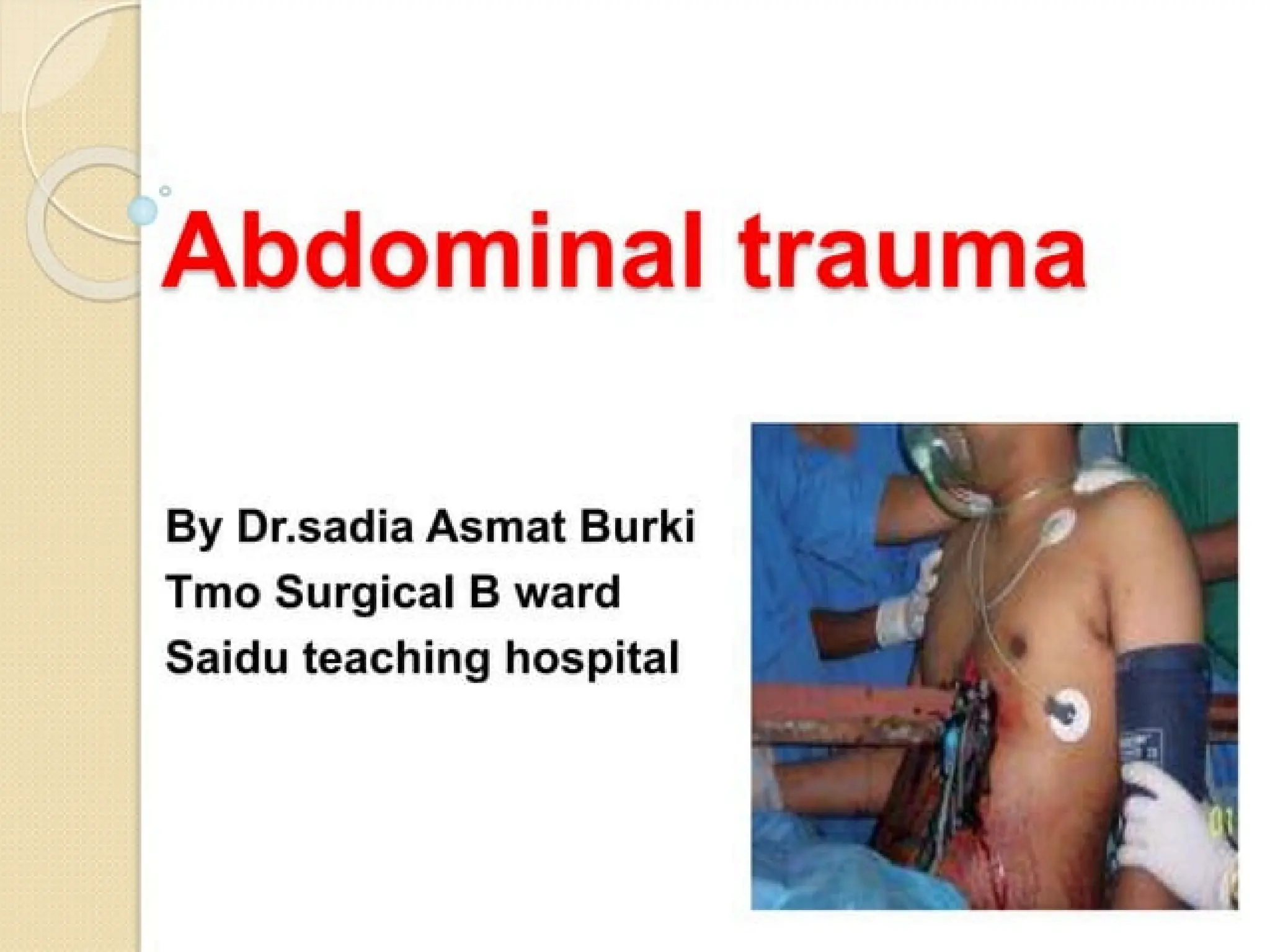 Abdominal trauma | PPT