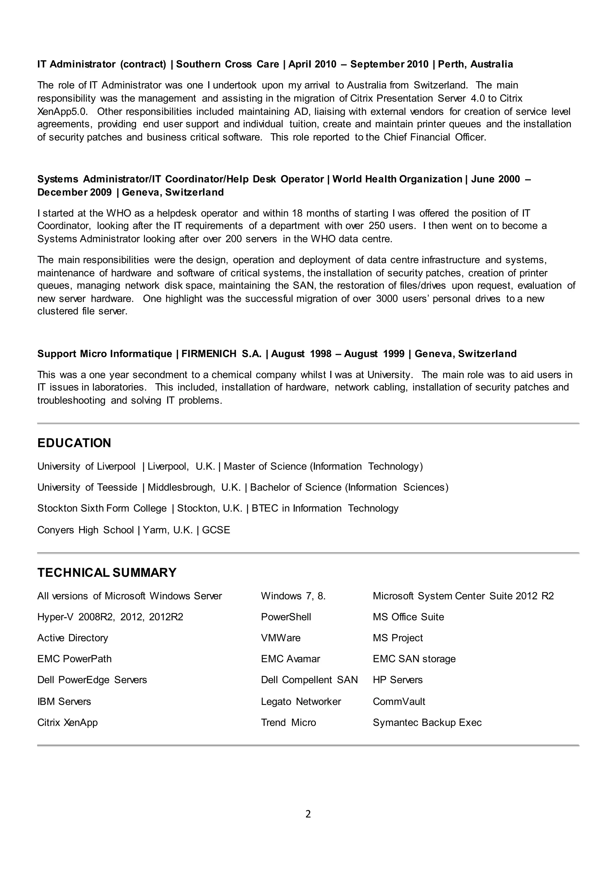 Steven Blair CV | DOCX