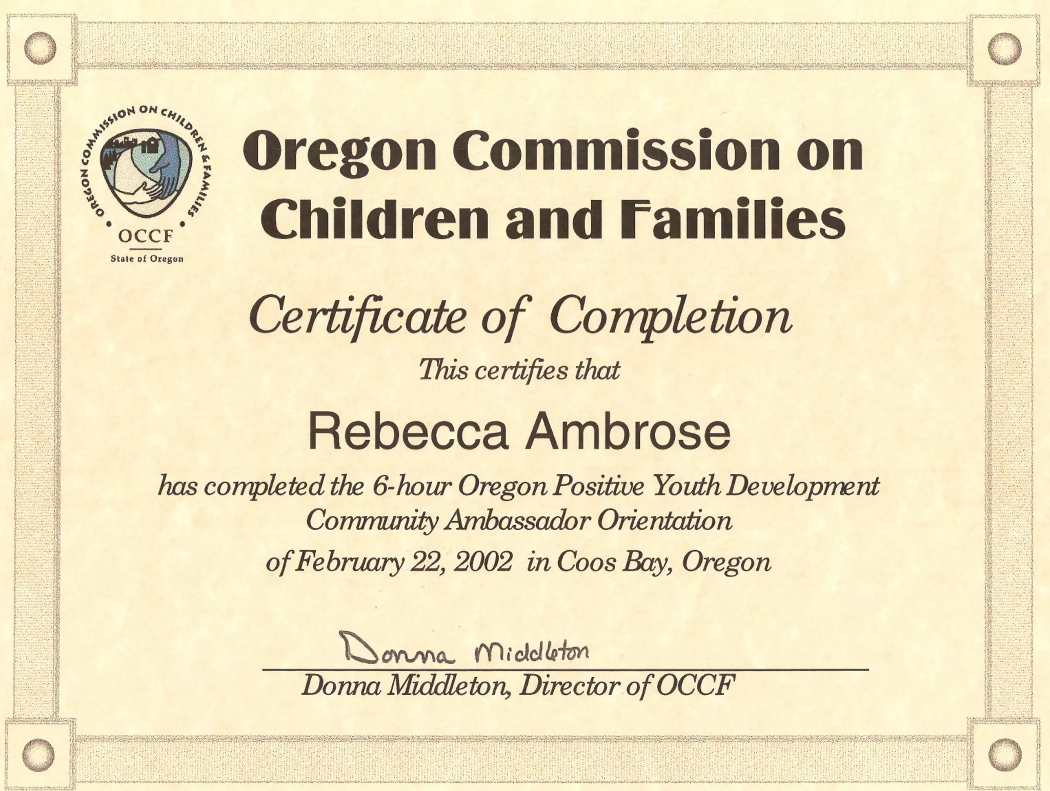 Positive Youth Development Certificate | PDF