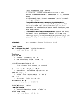 Adam Pawlik Resume 280414 | PDF | Construction Industry | Industries