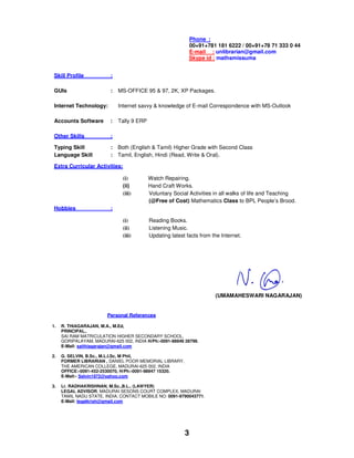 UN MATHS CV DOC | PDF