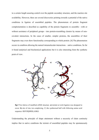 Peptide Ligation Honorus Project Report Mikolaj Zabrocki | DOC