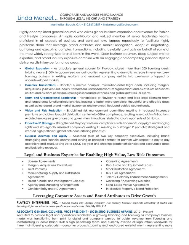 Linda Menzel_Resume-9 | PDF | Mergers and Acquisitions | Business ...