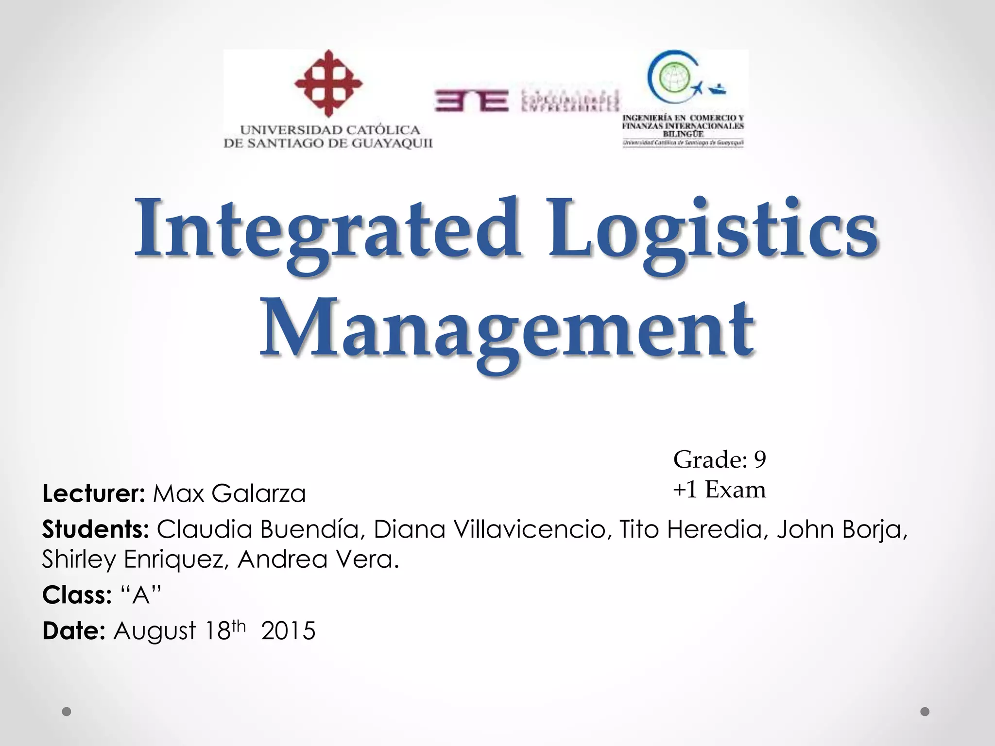 integrated logictic | PPT