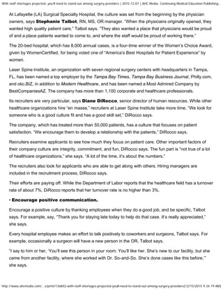 With staff shortages projected, you’ll need to stand out among surgery provi | PDF