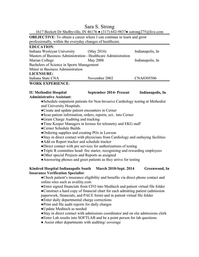 Sara Resume | PDF