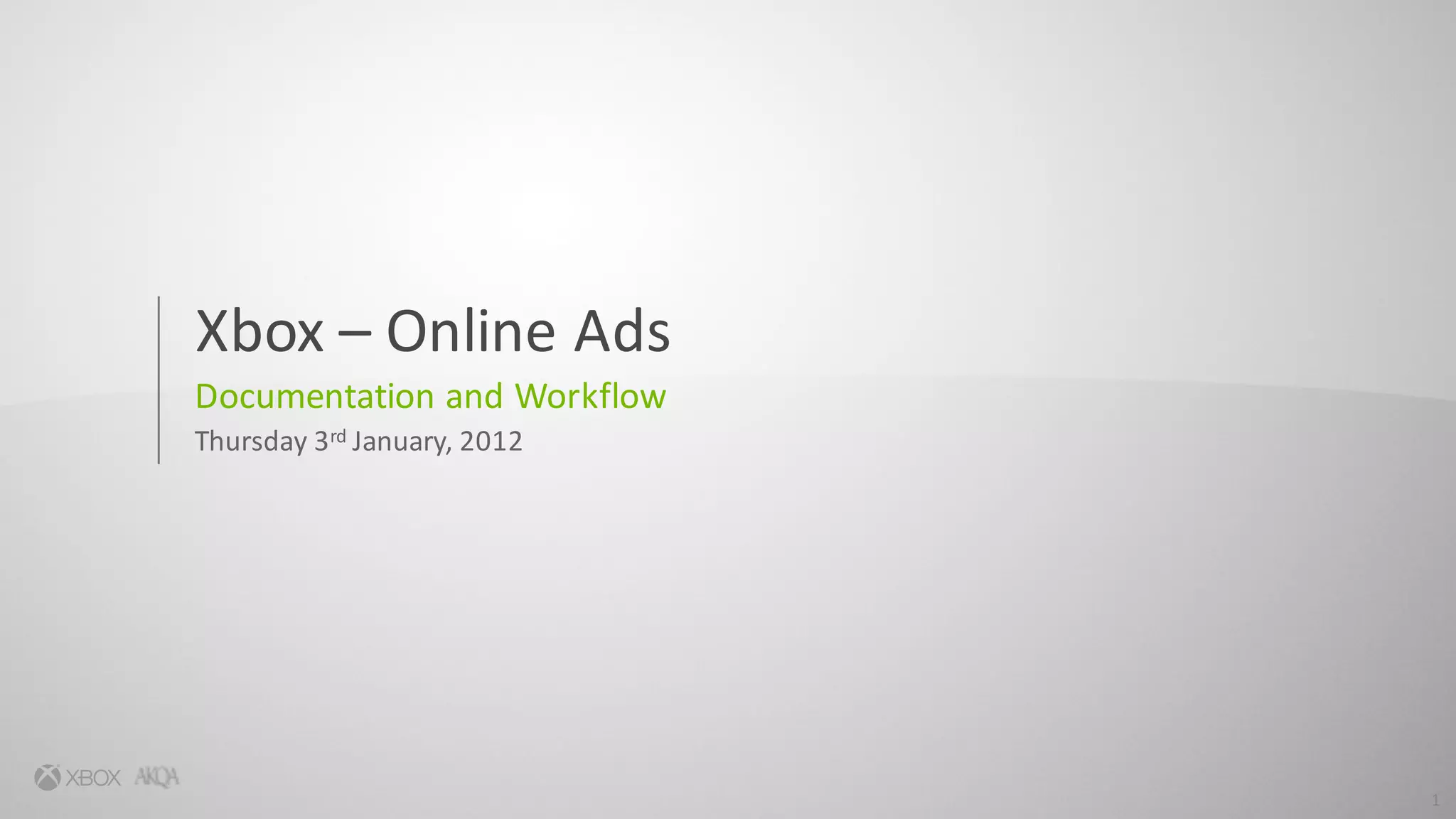 XBOX - Online Ads - Workflow and Documents | PPT