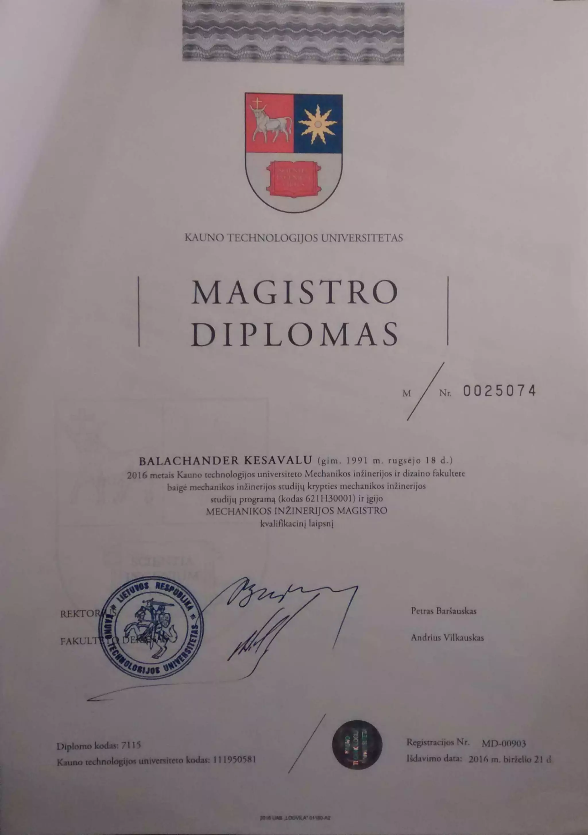 Master Degree certificate | PDF