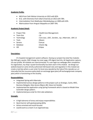 Subhasis Java Resume | PDF