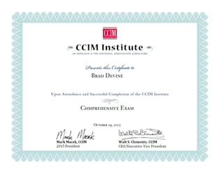 CCIM Certificate | PPT