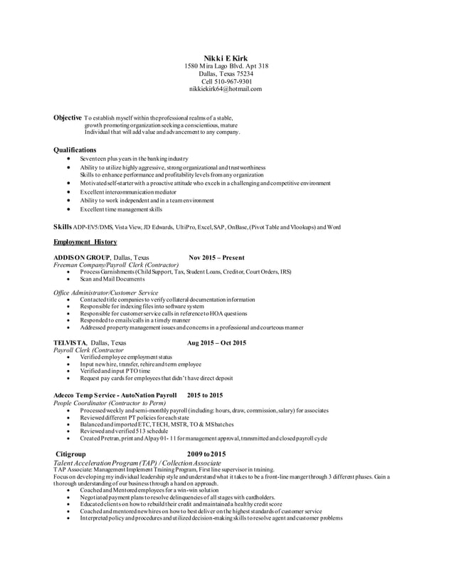 Nikki Resume | PDF