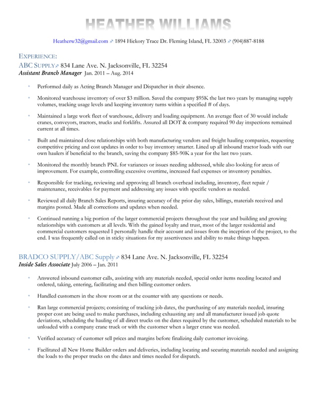 HEATHERWILLIAMSResume | PDF