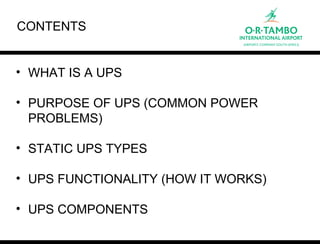 UPS_Presetation | PPT