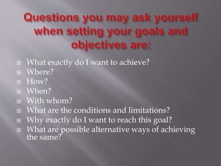 GOAL SETTING - Presentation | PPTX